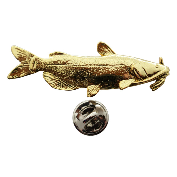 Channel Catfish Pin ~ 24K Gold ~ Lapel Pin ~ Sarah's Treats & Treasures