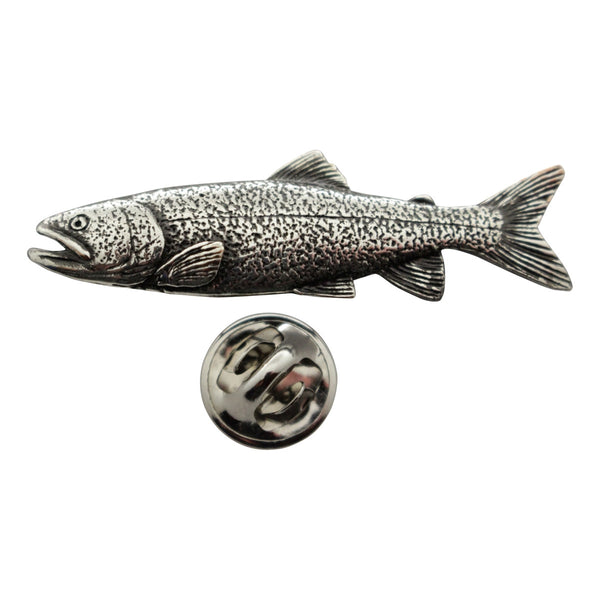 Lake Trout Pin ~ Antiqued Pewter ~ Lapel Pin ~ Sarah's Treats & Treasures