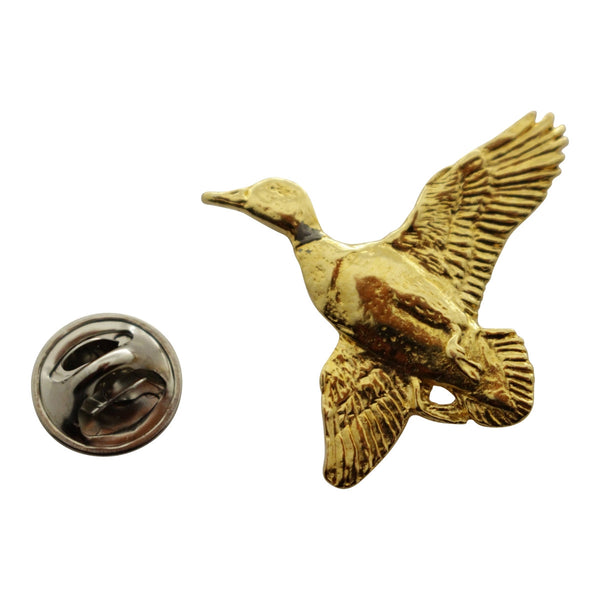 Mallard Flying Pin ~ 24K Gold ~ Lapel Pin ~ Sarah's Treats & Treasures