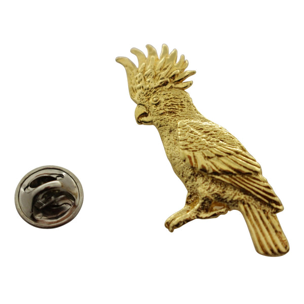 Cockatoo Pin ~ 24K Gold ~ Lapel Pin ~ Sarah's Treats & Treasures
