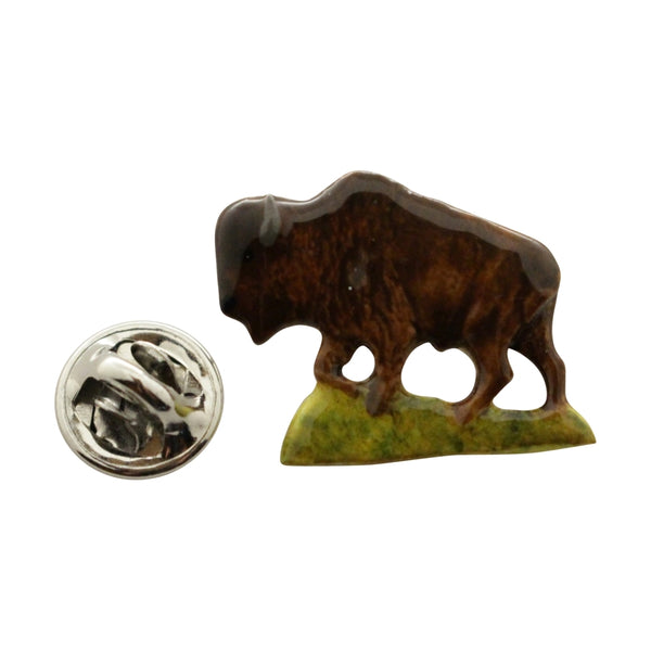 Buffalo Pin ~ Hand Painted ~ Lapel Pin ~ Sarah's Treats & Treasures