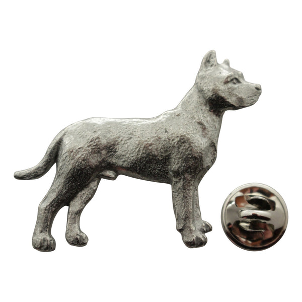 Pit Bull Pin ~ Antiqued Pewter ~ Lapel Pin ~ Sarah's Treats & Treasures