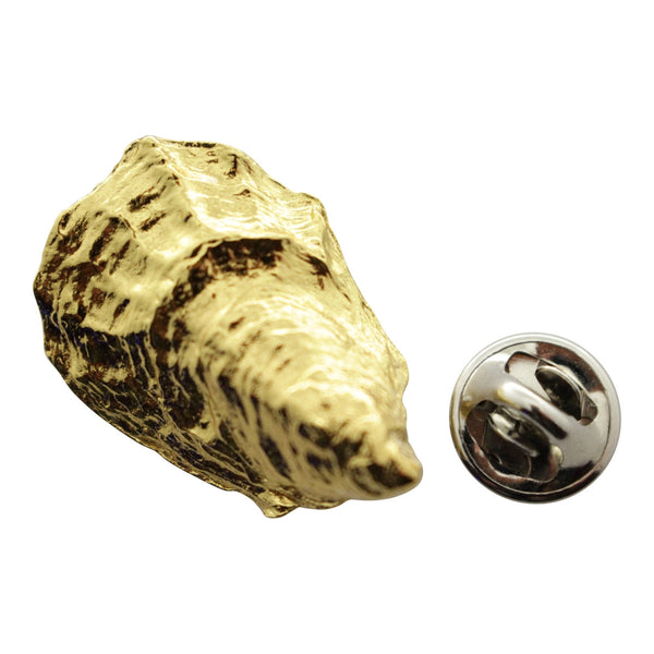 Oyster Shell Pin ~ 24K Gold ~ Lapel Pin ~ Sarah's Treats & Treasures