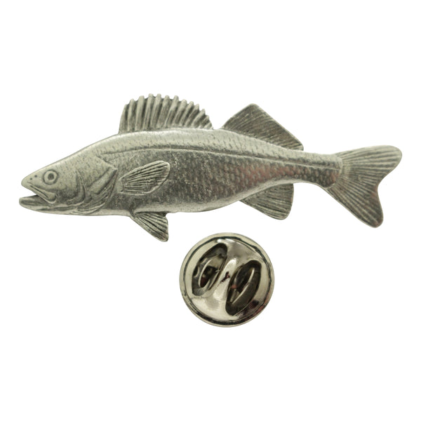 Walleye Pin ~ Antiqued Pewter ~ Lapel Pin ~ Sarah's Treats & Treasures