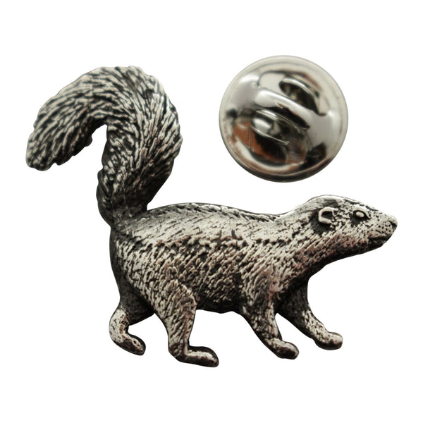Skunk Pin ~ Antiqued Pewter ~ Lapel Pin ~ Sarah's Treats & Treasures