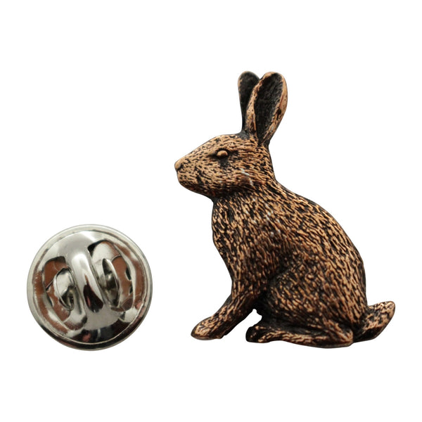 Rabbit Pin ~ Antiqued Copper ~ Lapel Pin ~ Sarah's Treats & Treasures