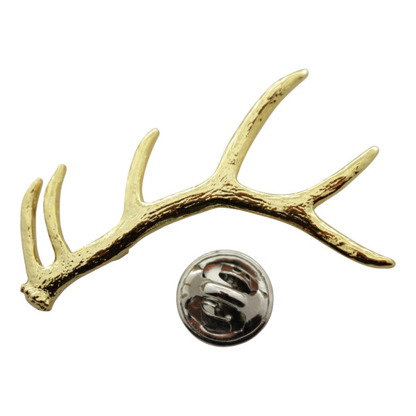 Elk Antler Shed Pin ~ 24K Gold ~ Lapel Pin ~ Sarah's Treats & Treasures