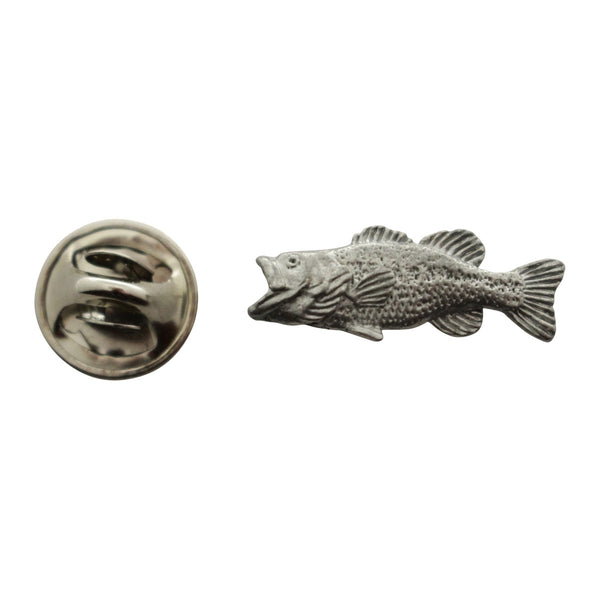 Largemouth Bass Mini Pin ~ Antiqued Pewter ~ Miniature Lapel Pin ...