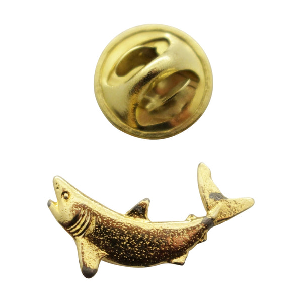 Mako Shark Mini Pin ~ 24K Gold ~ Miniature Lapel Pin ~ Sarah's Treats ...