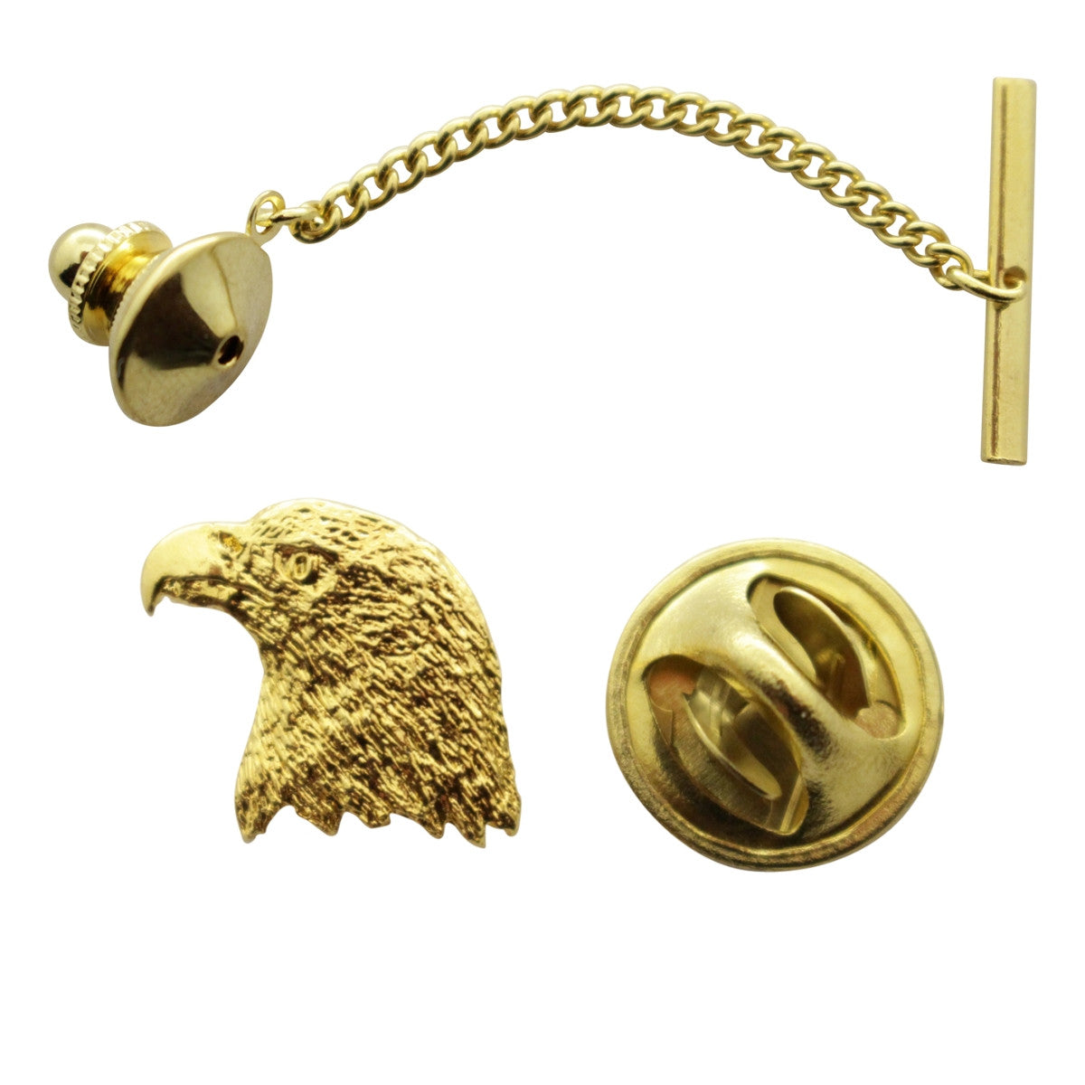 24K Gold Plated Tie Tacks ~ Hand Crafted Art - Sarah's Treats & Treasures