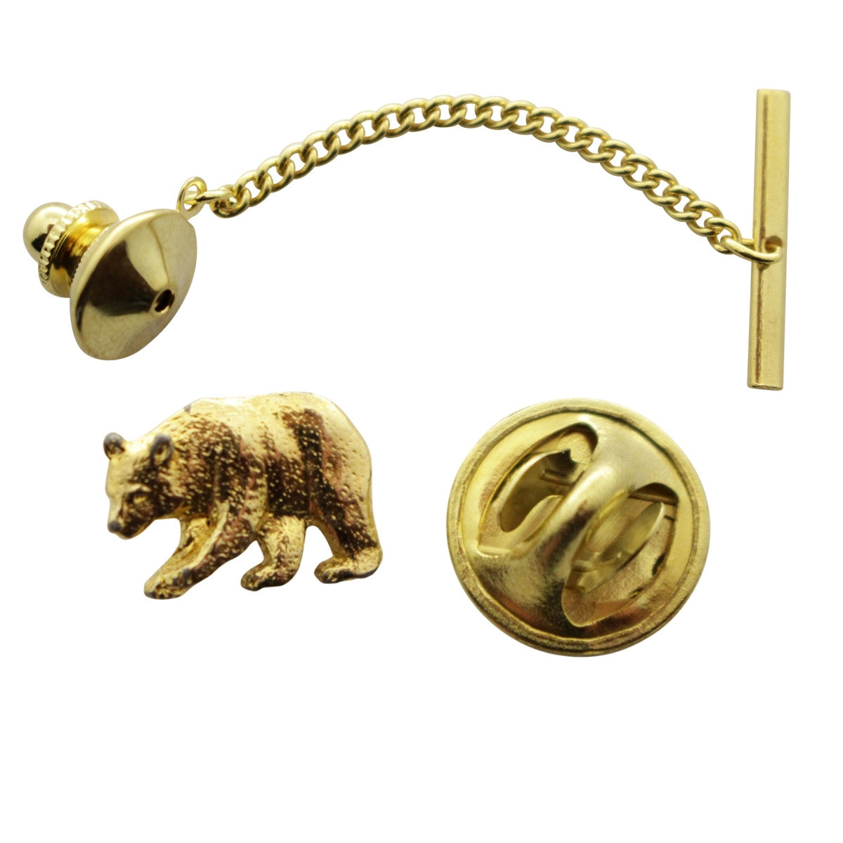 24K Gold Plated Tie Tacks ~ Hand Crafted Art - Sarah's Treats & Treasures