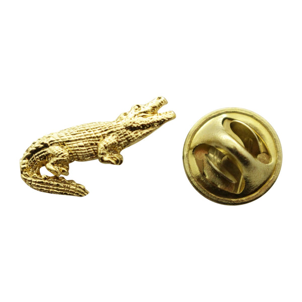 Alligator Mini Pin ~ 24K Gold ~ Miniature Lapel Pin ~ Sarah's Treats ...